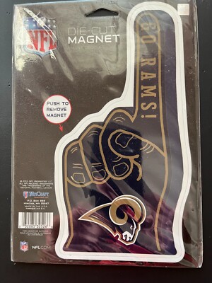 SUPER BOWL LIII 53 MAGNET LOS ANGELES " #1 GO RAMS" STYLE NFL FOOTBALL ...