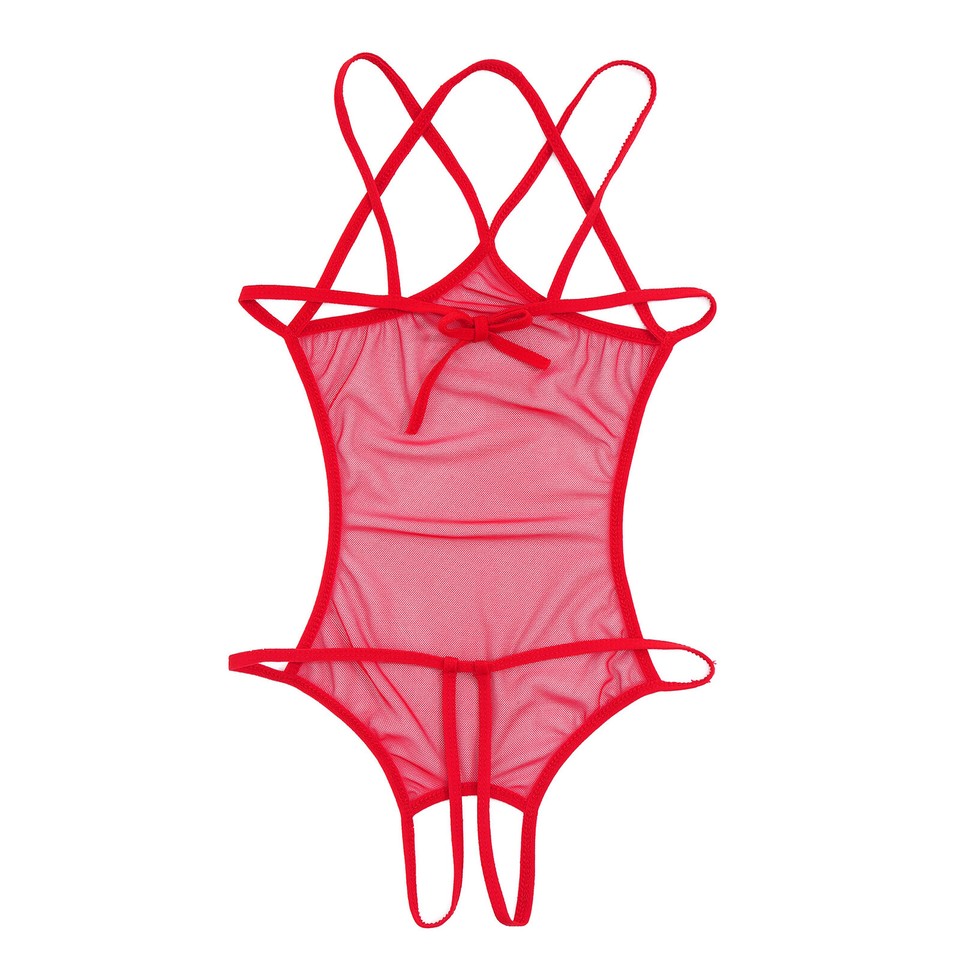 DE Damen Overalls Durchsichtig Dessous Stretchy Transparent ...