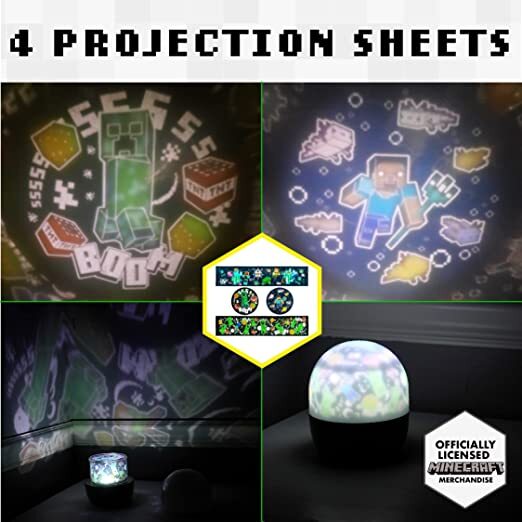 Minecraft Projection Kids Night Light Projector Lamp Bedroom LED Mode ...