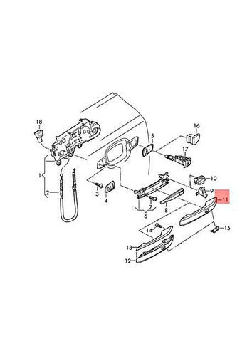 Genuine Trim Plate For Door Handle AUDI A4 Avant S4 Quattro ...