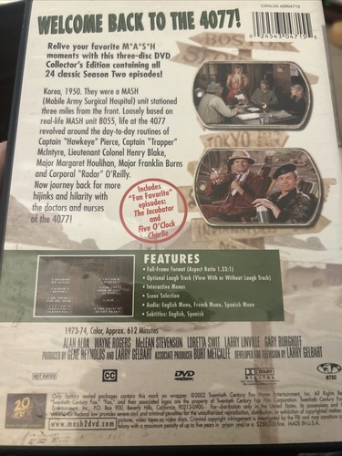 MASH - Season 2 (DVD, 2003, 3-Disc Set) Collector’s Edition | eBay