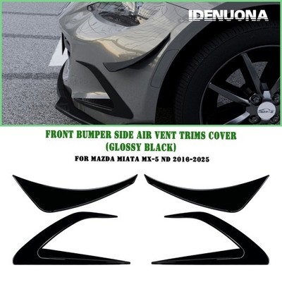 4PCS Gloss Black Front Side Air Vent Trims For Mazda Miata MX-5 ND 2016 ...