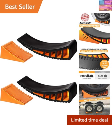 Camper Leveler 2-Pack Kit | Curved RV Levelers with Trailer Wheel ...