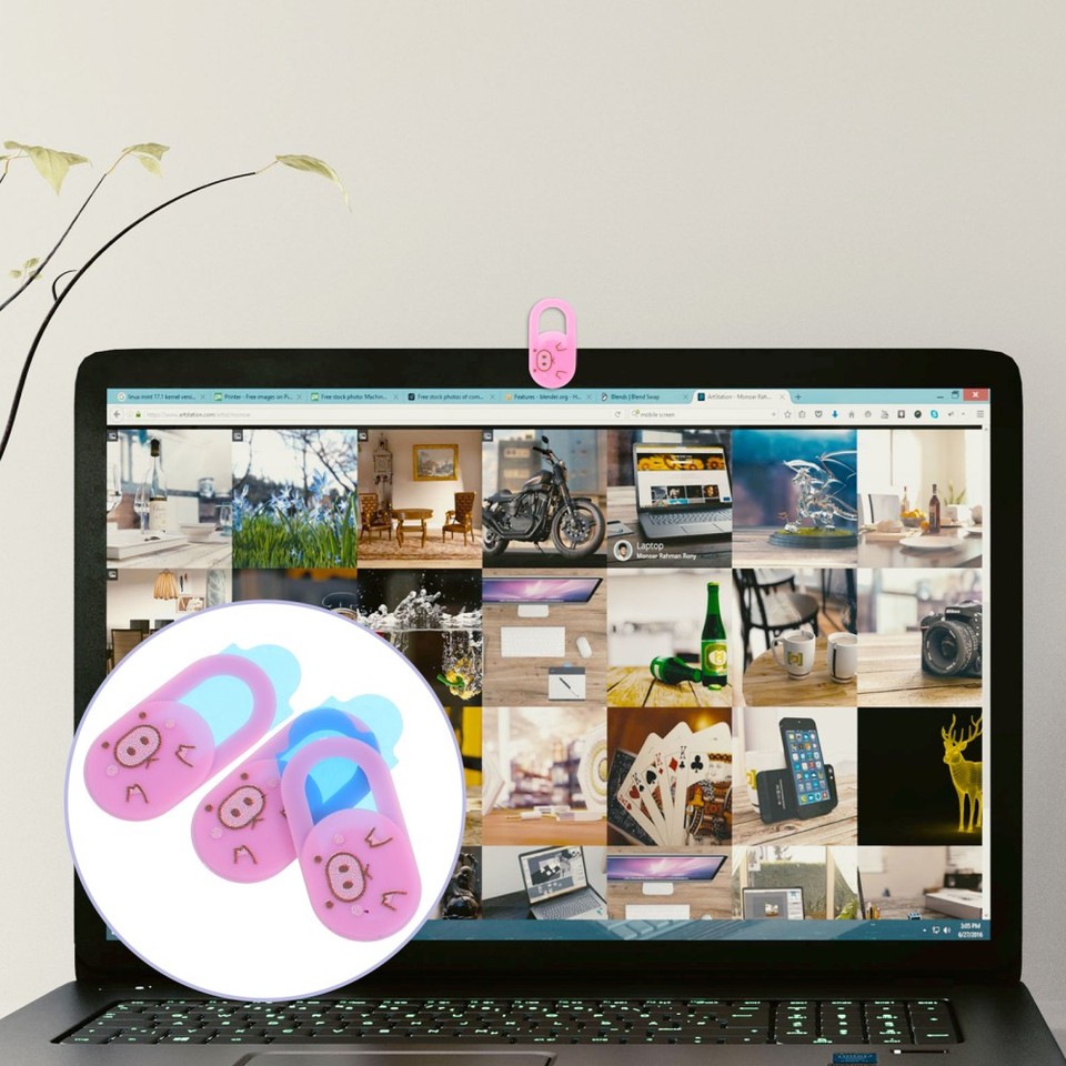 3 Count Webcam Privacy Lens Protector Laptop Camera Cover Slide Cute ...