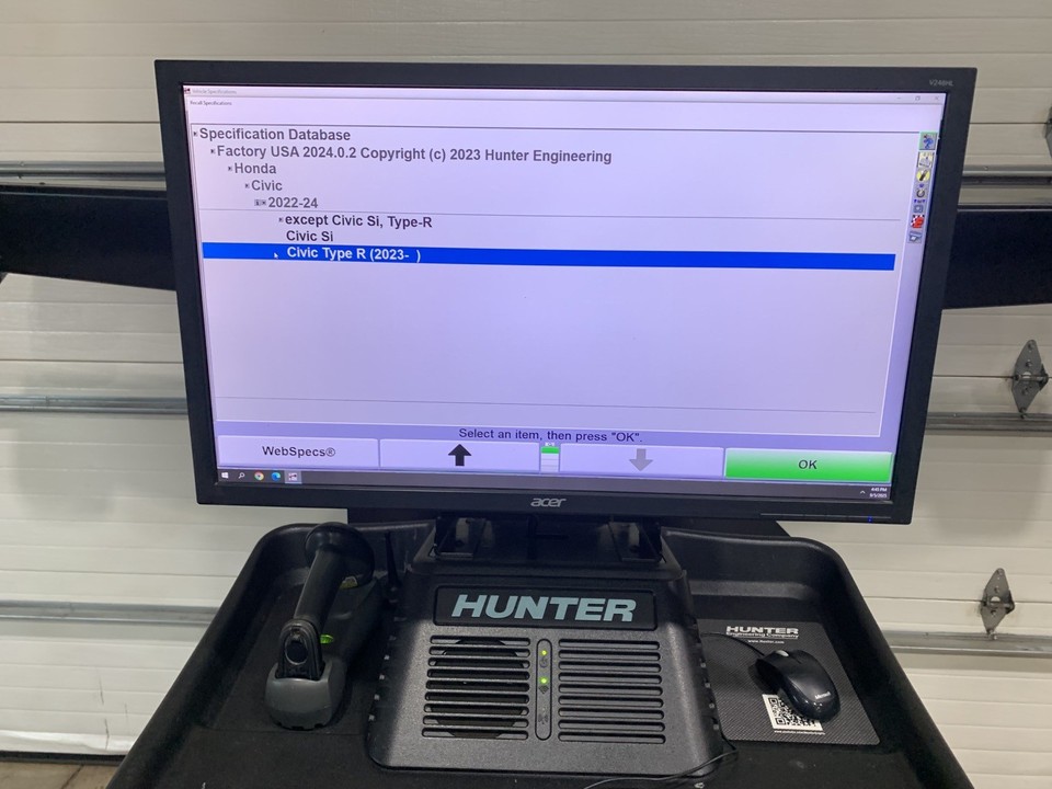Hunter Hawkeye Elite Alignment Machine V17 2024 Updates VIN Scan Wall ...