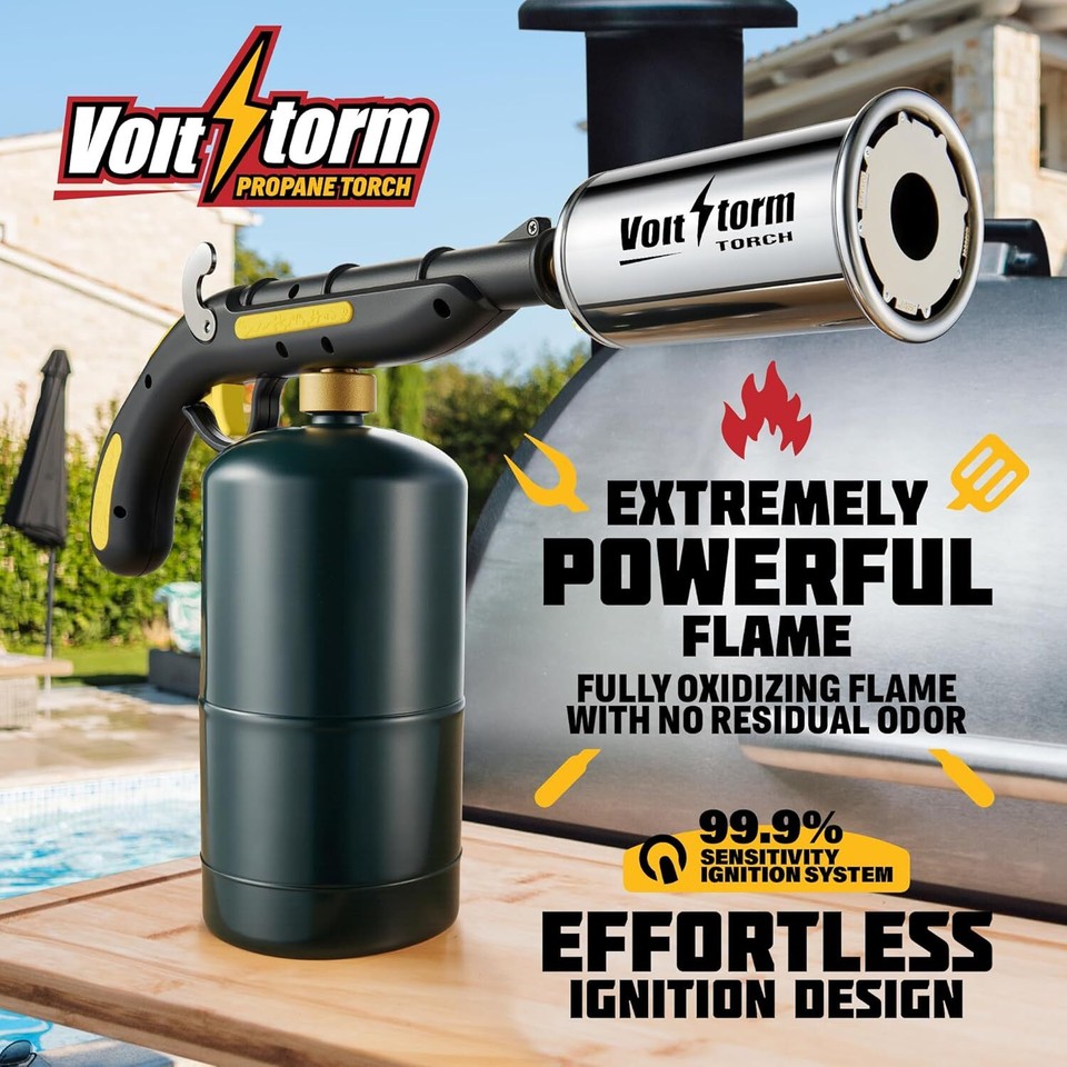 Cooking Torch Kitchen Blow Torch Flamethrower Grill Gun Propane Torch ...