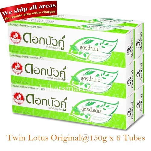 Twin Lotus Original Herbal Toothpaste Whitening Teeth Good Fresh Breath ...