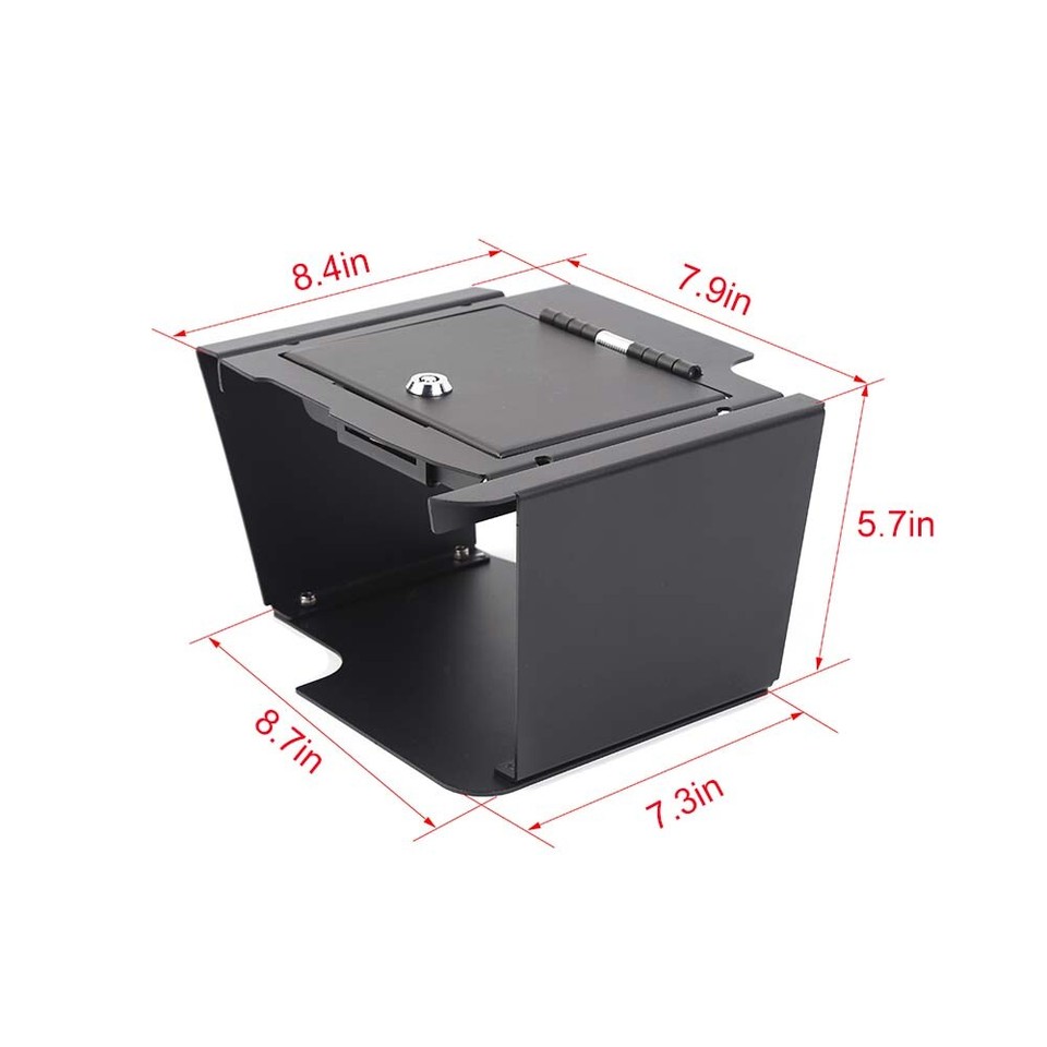 Console Private Storage Box Vault Safe Case Key Lock For Dodge Ram 1500 ...