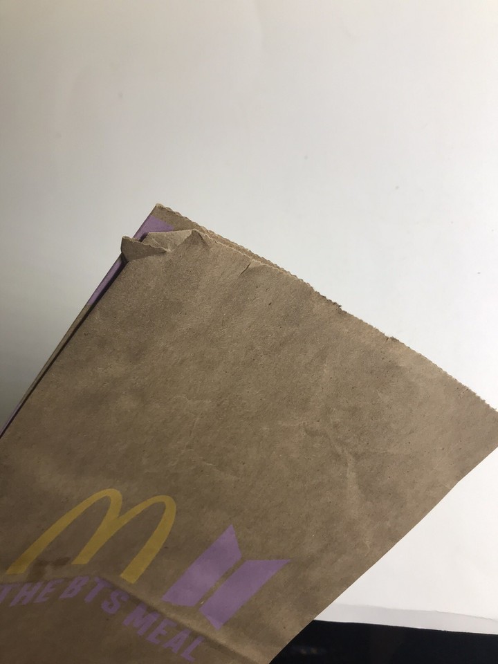 BTS Mcdonald’s Bag Limited Edition Logo Collectible Brown Paper “The ...
