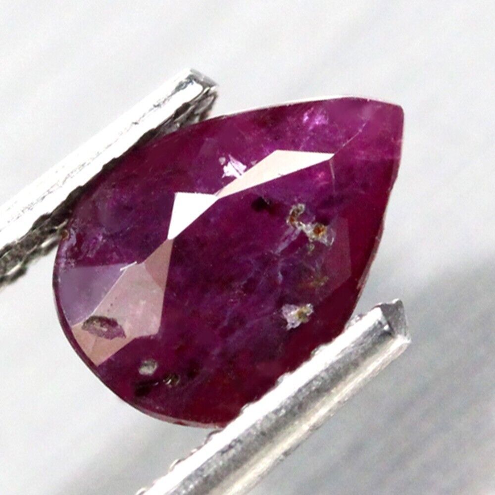 1.06Ct. Unheated Ruby Top Purple Red Pear Shape Winza,Tanzania Gem Good ...
