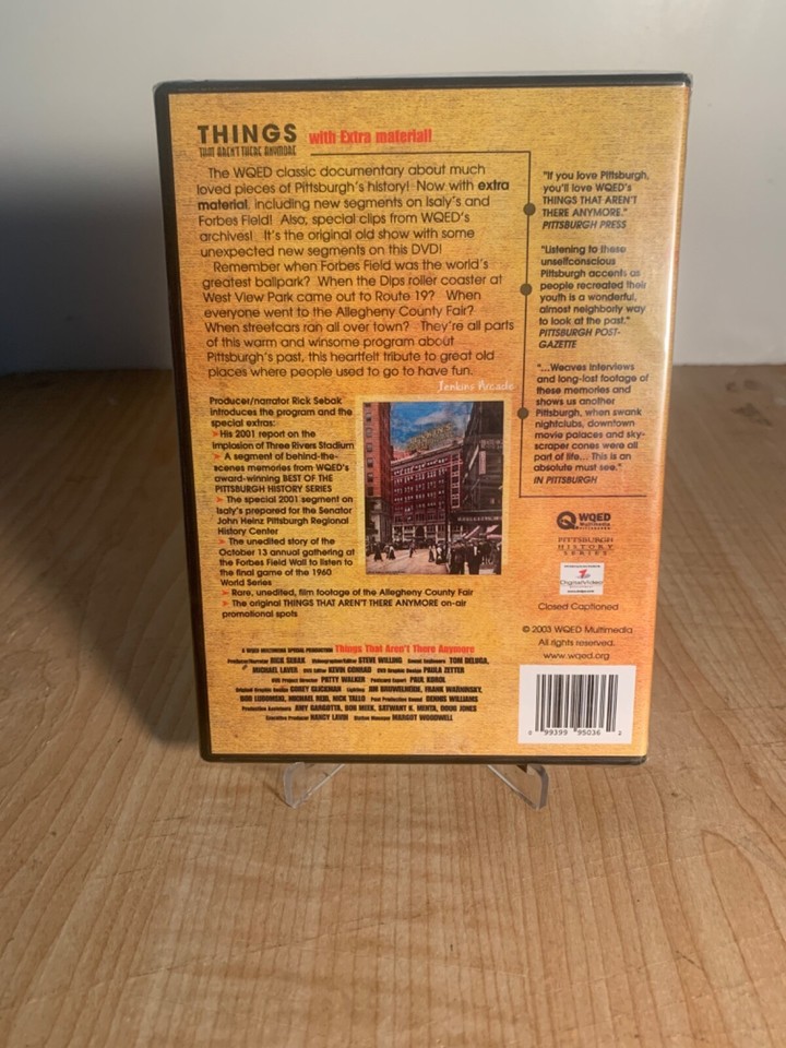 WQED’ Things Thar Aren’t There Anymore “Pittsburgh” (DVD) BRAND NEW ...