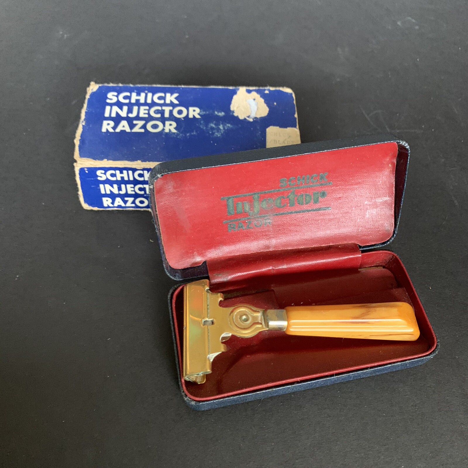 Vintage Schick Injector Safety Razor Bakelite Handle 1940s with Case | eBay