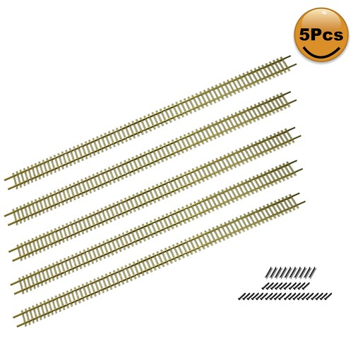 5pcs HO Scale 1:87 Brass Track Flexible Rail 50cm with Rail Joiner ...