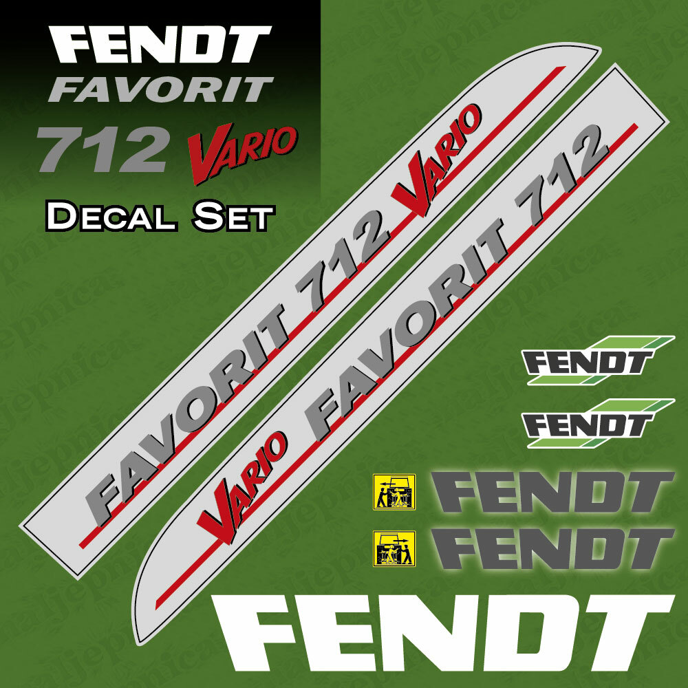 Fendt Favorit 712 Vario Tractor Aftermarket Decal Aufkleber Sticker Set ...