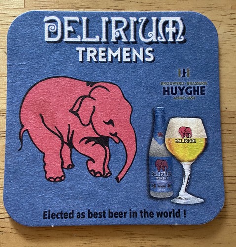 Delirium Tremens Pink Elephant Coaster | eBay