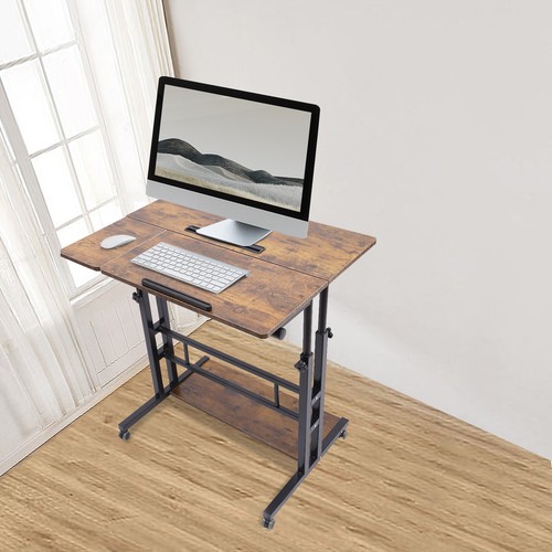 4 in1 Mobile Standing Laptop Desk Computer Desk Adjustable Stand Up ...