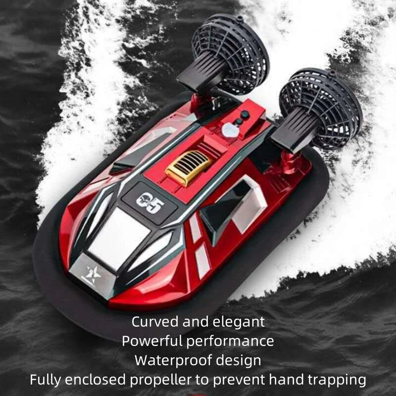 2.4G Remote Control Amphibious Hovercraft 4-Way RC Speedboat Toy For ...