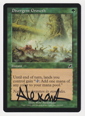 Signed Divergent Growth MP Scourge Artist Rob Alexander 2003 WOTC MTG ...
