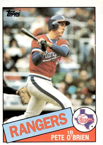 1985 Topps #196 Pete O'Brien - Texas Rangers | eBay
