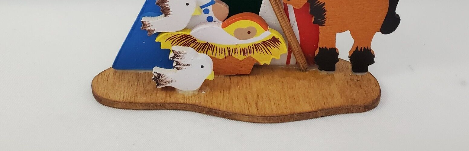 EMGEE Schmid Hawaii 1983 Christmas Ornament NATIVITY Mark Joseph & BABY ...