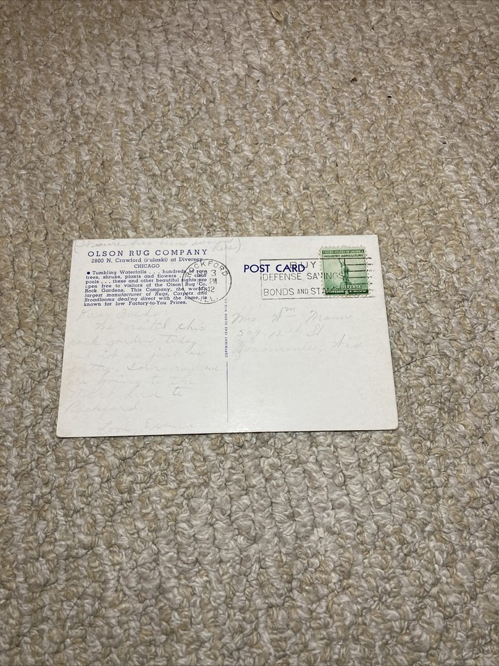 Chicago Illinois~Olson Rug Company~Olson Park~Waterfalls~Tepee~Vintage ...