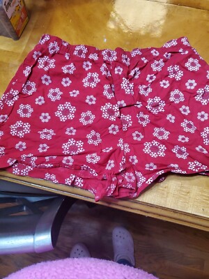 Vintage joe boxer pajamas Shorts XL RED COTTON SNOWFLAKES EUC | eBay