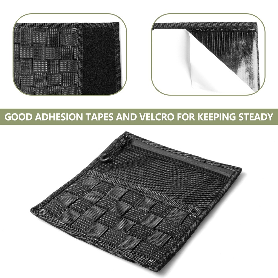 Car Black Tactical Webbing Molle Panel Storage Organizer For Ford F150 ...