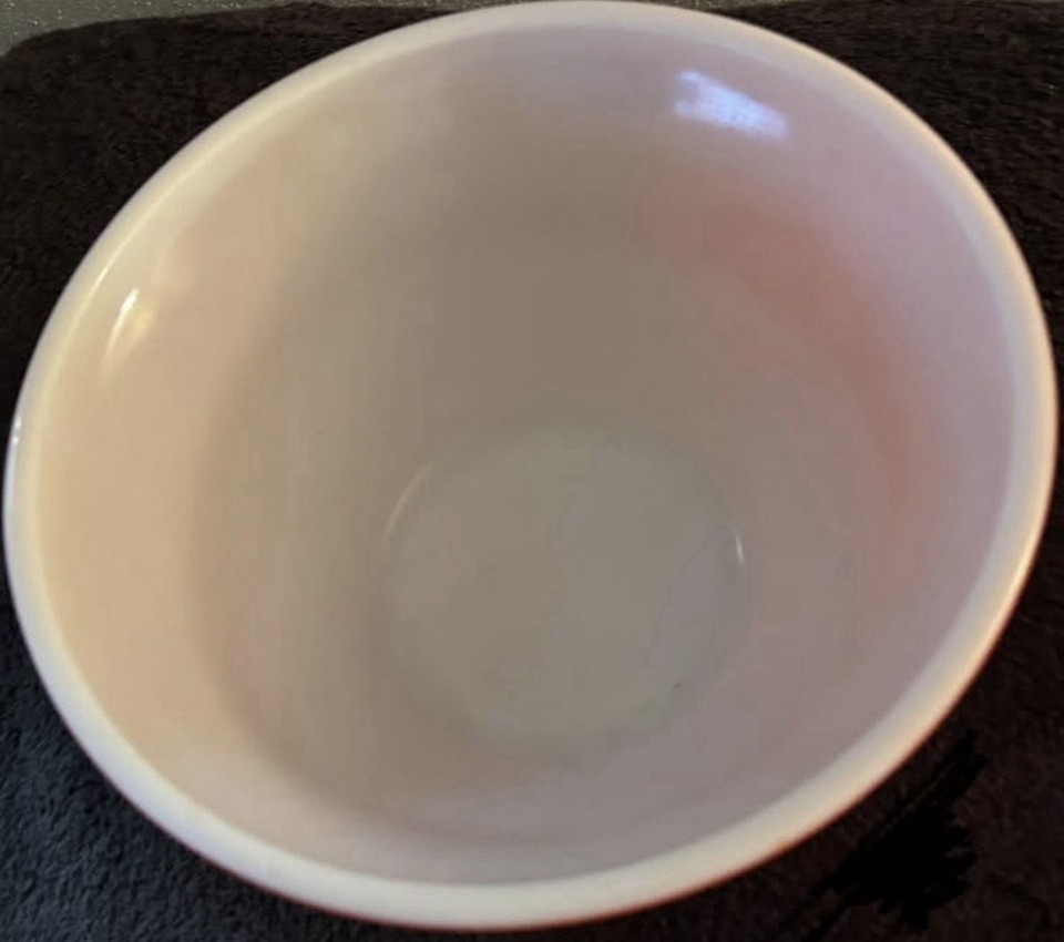 HTF McKee Vintage Primary Red Bell Shape Milk Glass Mixing Bowl 9 Inch ...
