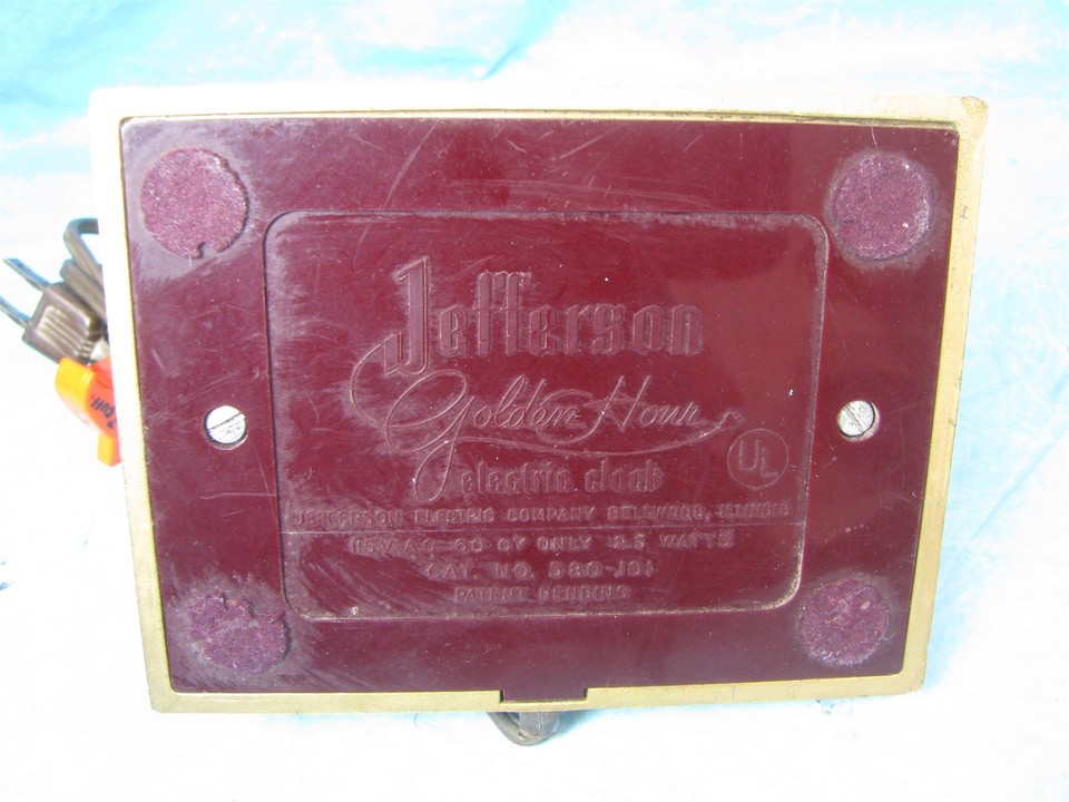 Vintage Jefferson Golden Hour Magic Clock No. 580-101 Tested Working | eBay