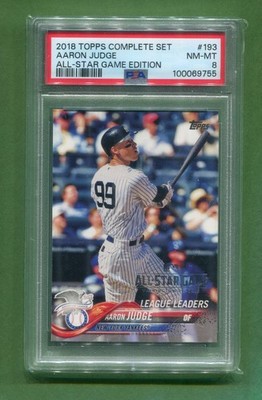AARON JUDGE NEW YORK YANKEES 2018 TOPPS COMPLETE SET ALL STAR GAME ...