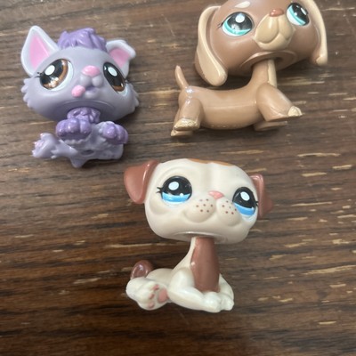 Original LPS Littlest Pet Shop Dachshund #1751 + Husky #1752 + Pug ...