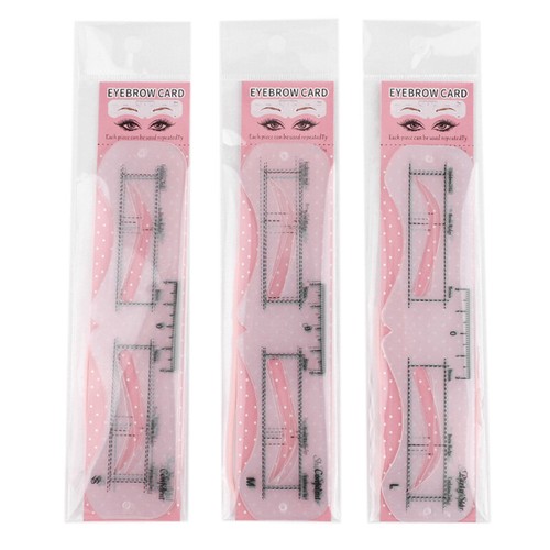 S/M/L Head Mounted Eyebrow Stencil Card For Beginner 6 Style Eyebrow ...
