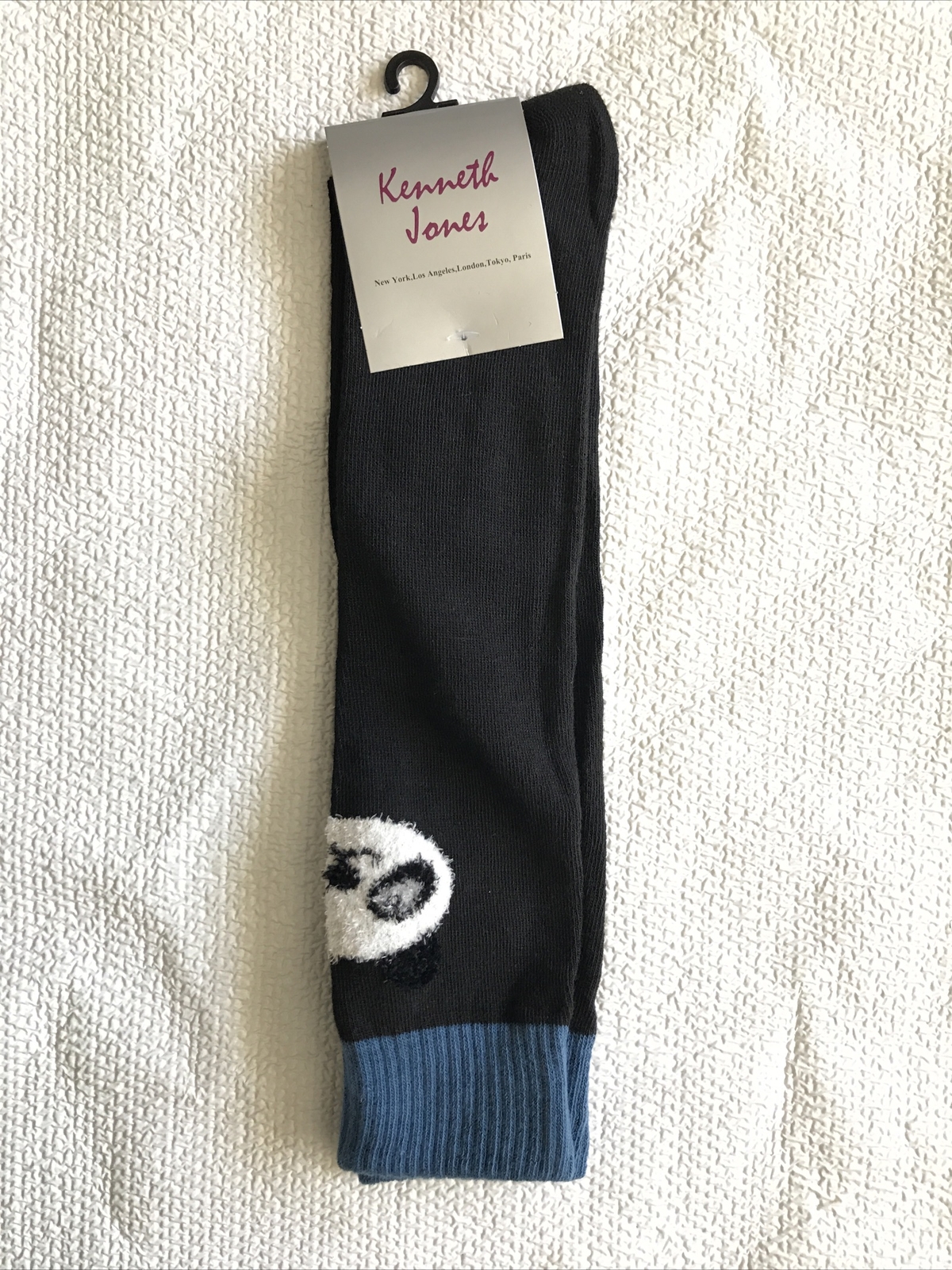 Kenneth Jones Black Calf Length Panda Socks Women’s Sock Sz 9-11 KJKH01 ...