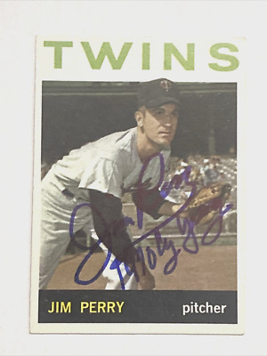 Jim Perry 1964 Topps #34 Autographed SIGNED AUTO Card - Minnesota Twins ...