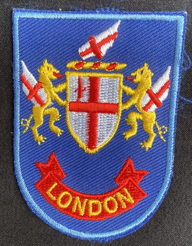London England Coat of Arms Crest Shield Blue Embroidered Souvenir ...