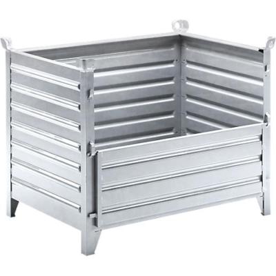 XL Half Drop Front Galvanised Steel Metal Stacking Box Stillage L50 x ...