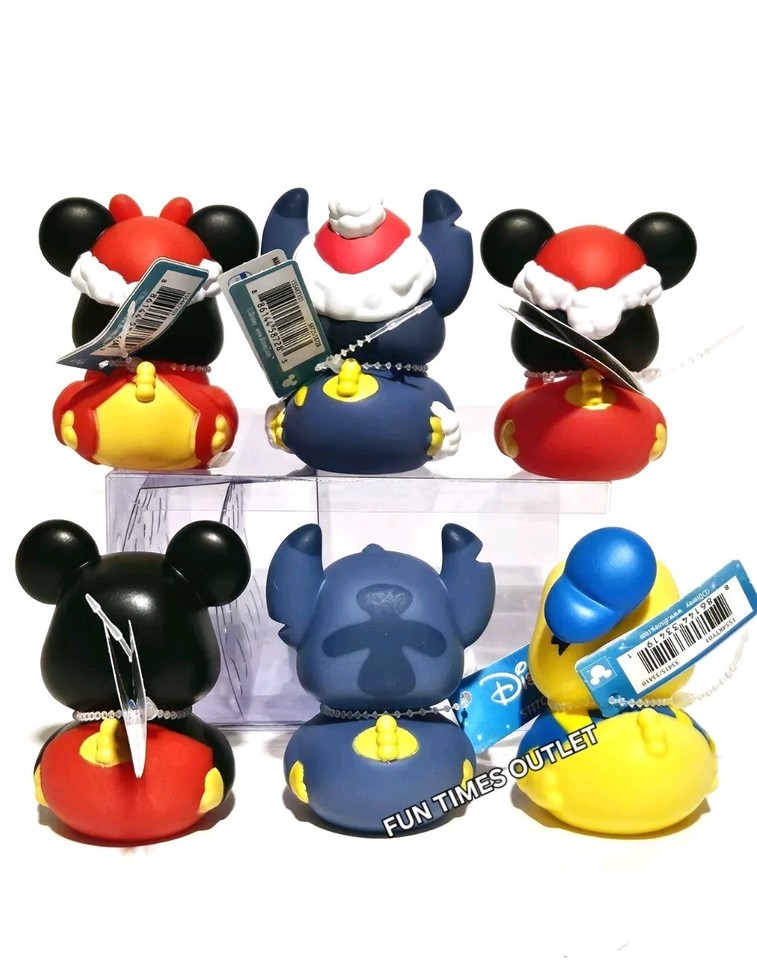 Disney Jeep Rubber Ducks Set Of 6 Mickey Minnie Stitch 2" Duckies ...