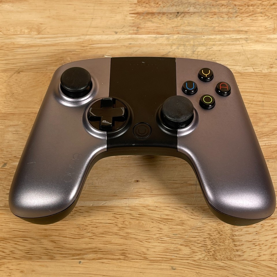 OUYA OGC1 Black & Silver Bluetooth Wireless Portable Game Controller ...