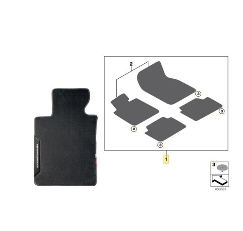 BMW GENUINE M Performance Floor Mats Set FRONT & REAR G42 2 Series G87 ...