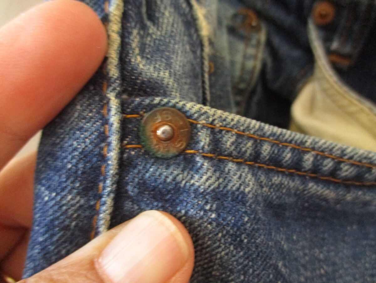 Vintage 1960s Levis 501 Big E Redline Selvedge Blue Jeans Vintage 1960s Levis 501 Big E Redline Selvedge Blue Jeans