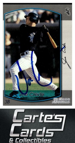 Joe Crede 2000 Bowman #168 Chicago White Sox TTM/IP Signed Autographed ...