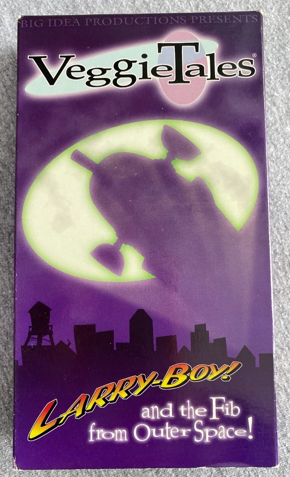 2 VHS TAPES Veggie Tales Dave & Giant Pickle Larry-Boy! the Fib from ...