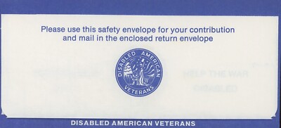 Disabled American Veterans Donation Envelope | eBay