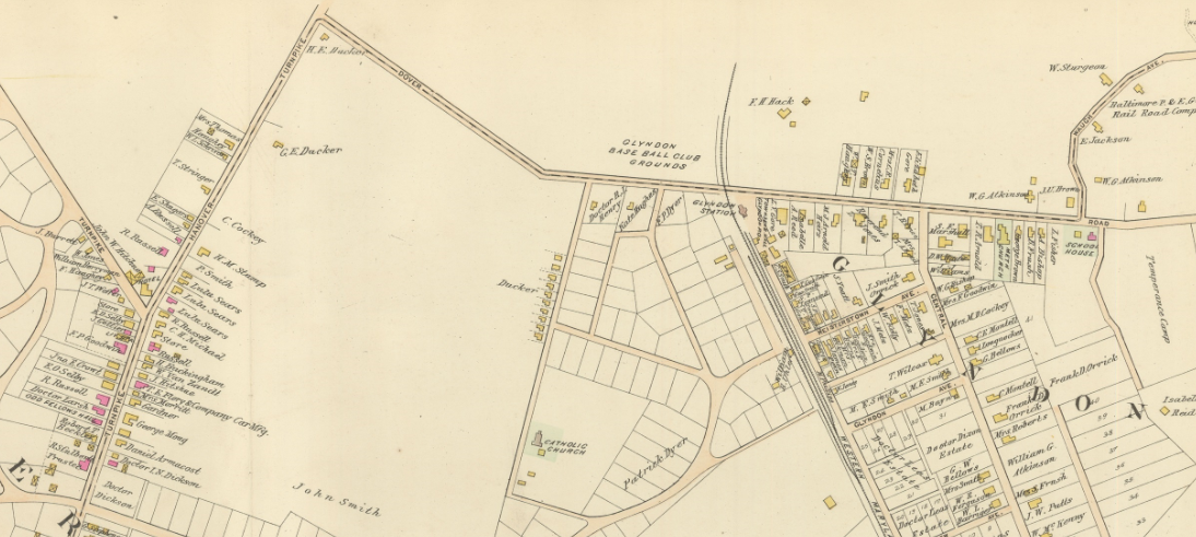 1915 REISTERSTOWN, BALTIMORE COUNTY MARYLAND, GLYNDON BASEBALL GROUNDS ...