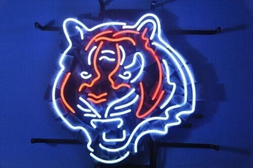 New Cincinnati Bengals Neon Sign 20"x16" Light Lamp Decor Beer Bar Gift ...