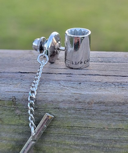 Novelty 1 1/2" Craftsman Socket Tie Tack Lapel Pin Silver Tone Tool ...