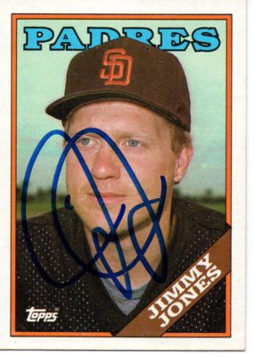 Jimmy Jones San Diego Padres 1988 Topps Signed Card | eBay