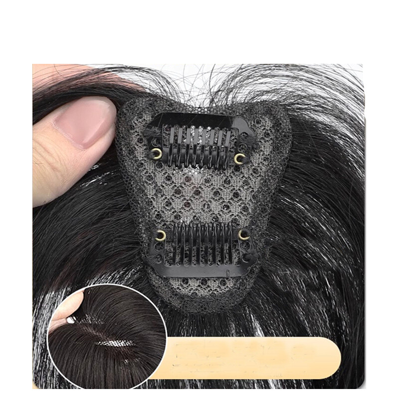 Clip in Middle Part Neat Wispy Bangs Fringe Topper Clip in Hairpiece ...