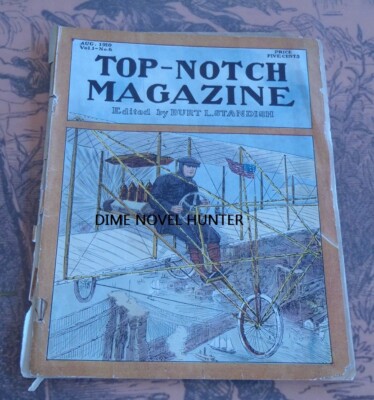 TOP-NOTCH MAGAZINE BI PLANE COVER STREET & SMITH 1910 DIME NOVEL STORY ...