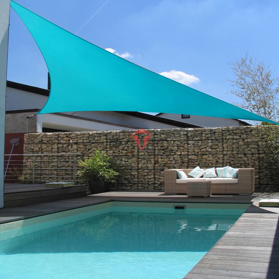Outdoor Equilateral Triangle Sun Shade Sail UV Blocker for Pools Garden ...